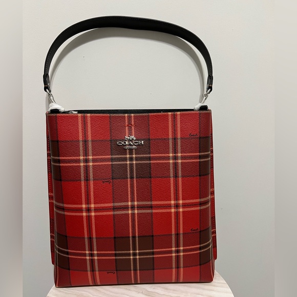 Coach | Bags | Coach Mollie Bucket Bag With Tartan Plaid Print | Poshmark